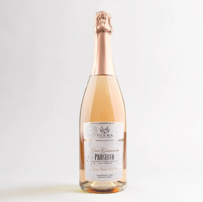 Prosecco Rose Brut Nature Millesimato, Fidora – The Cheese Lady